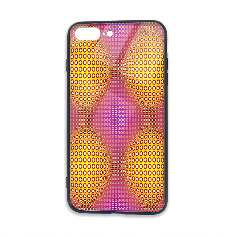 Capa de celular estilo vasarely, capinha de vidro tpu macio para iphone ...