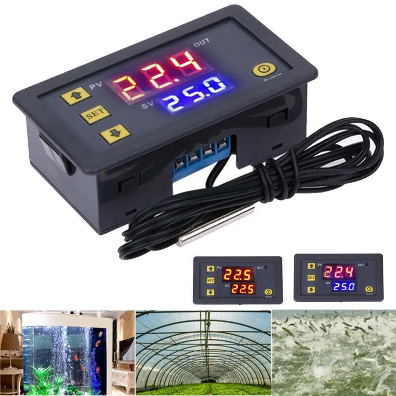 PLCs & HMIs 20AMP Digital Temperature Controller Temp Sensor Thermostat ...