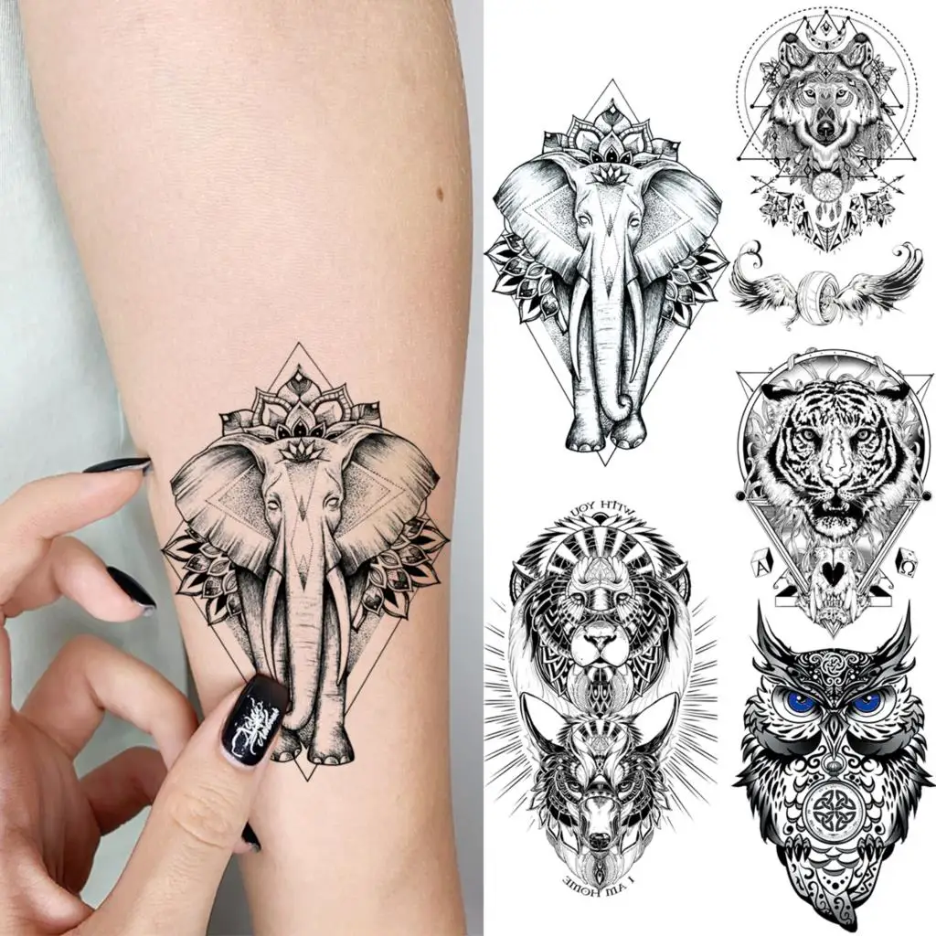 Tribal Elephant Head Tattoo