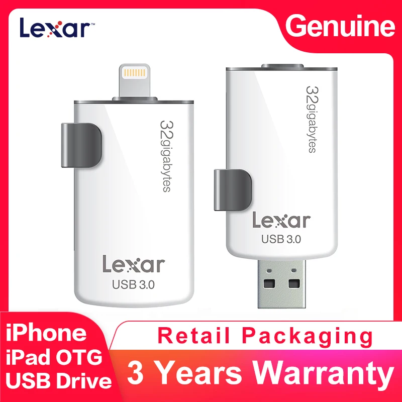 Lexar JumpDrive M20i 16GB 32GB High-Speed Mobile Lightning USB 3.0 USB ...