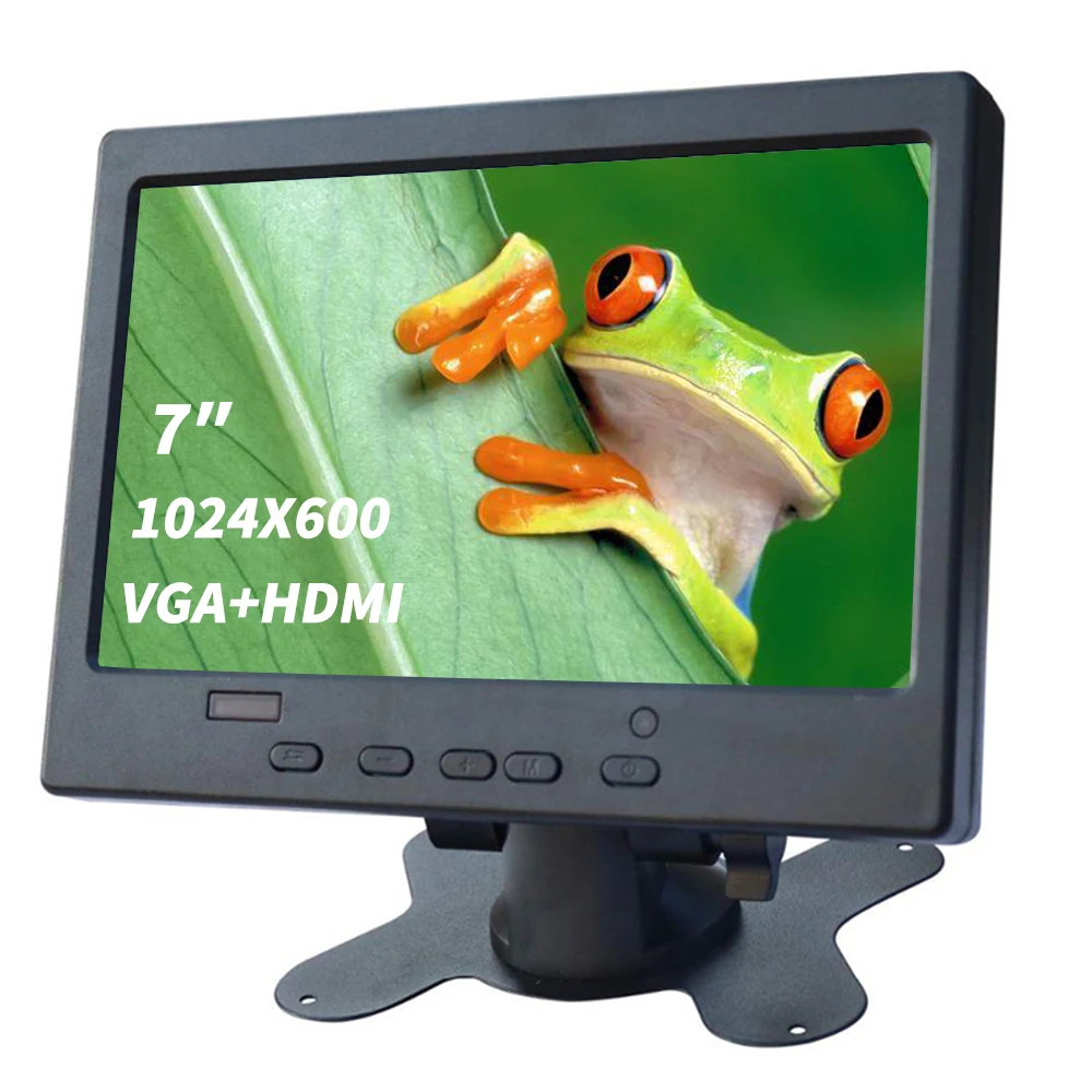 Mini monitor de 7 polegadas, x, vga, hdmi, lcd, tela sensível ao toque ...
