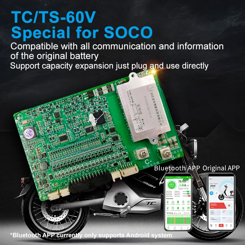 Super SOCO BMS Original TC TS Lithium Battery Protection Board Soco ...