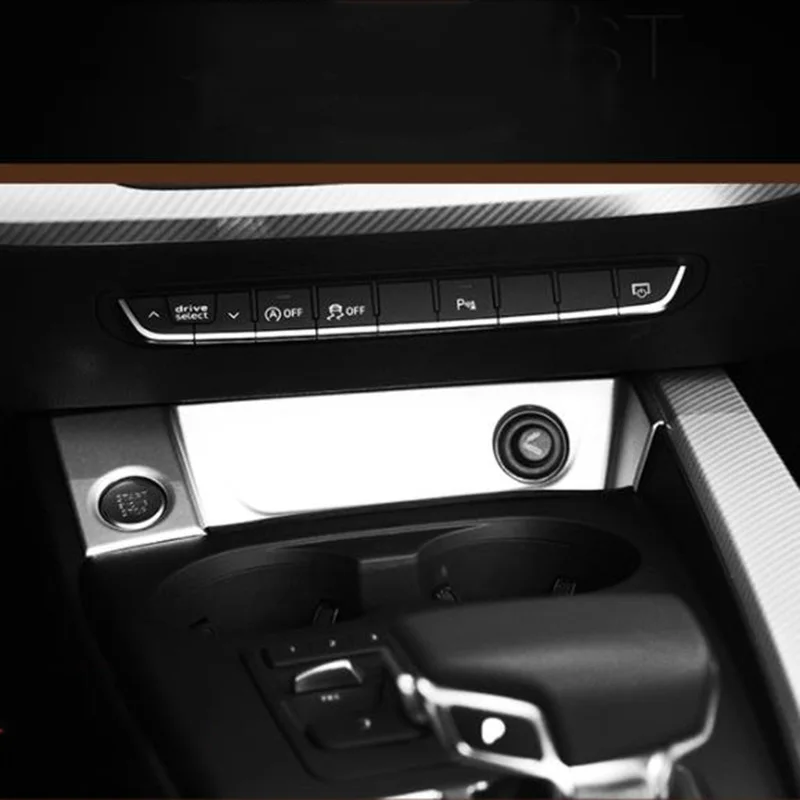 Car Center Console One Button Start Panel Cover for Audi A4 B9 2017 ...