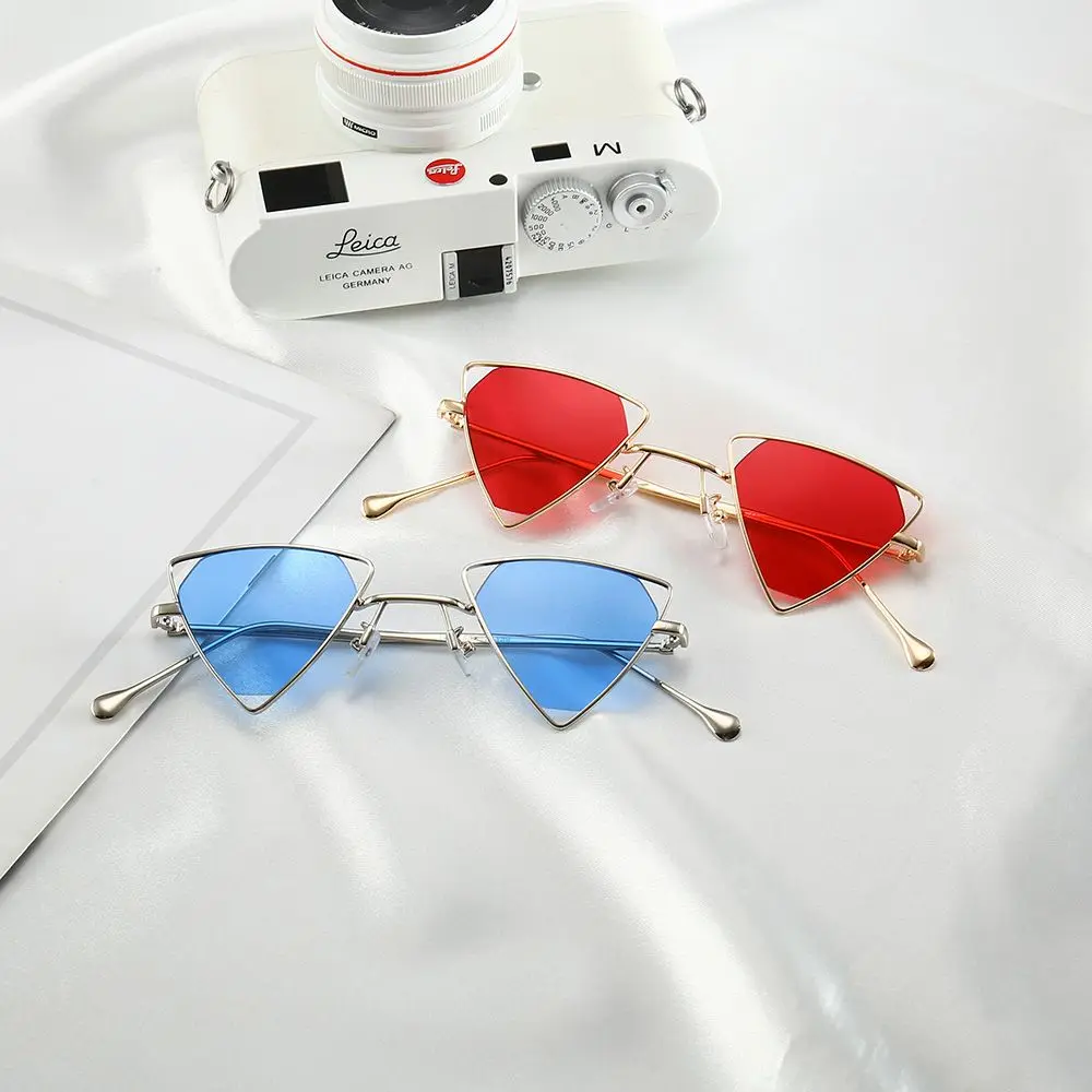 New High Qualuty Vintage Steampunk Triangle Sunglasses Women/Men Metal ...