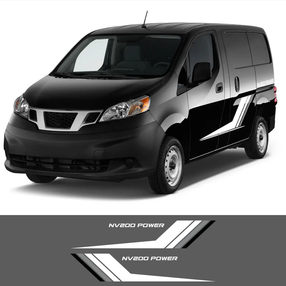 2pcs Car Door Side Stickers For Nissan Nv200 Evalia Diy Vinyl Film ...