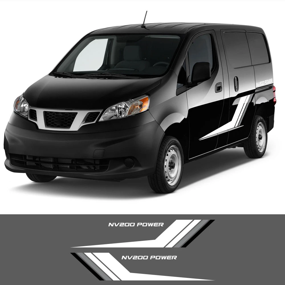 2pcs Car Door Side Stickers For Nissan Nv200 Evalia Diy Vinyl Film ...
