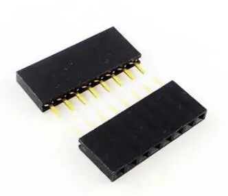 100PCS 1x8 Single Row 8 Pins PCB Socket Female Header 2.54mm 8 Pin ...