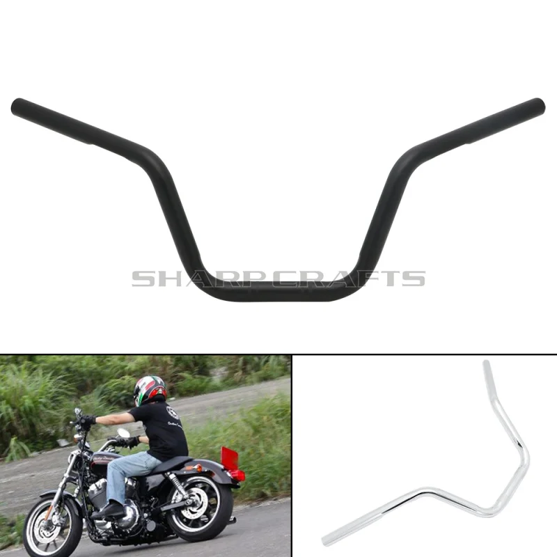 1" Mid-high Drag Bar Handlebar Handle Dimpled For Harley Sportster ...