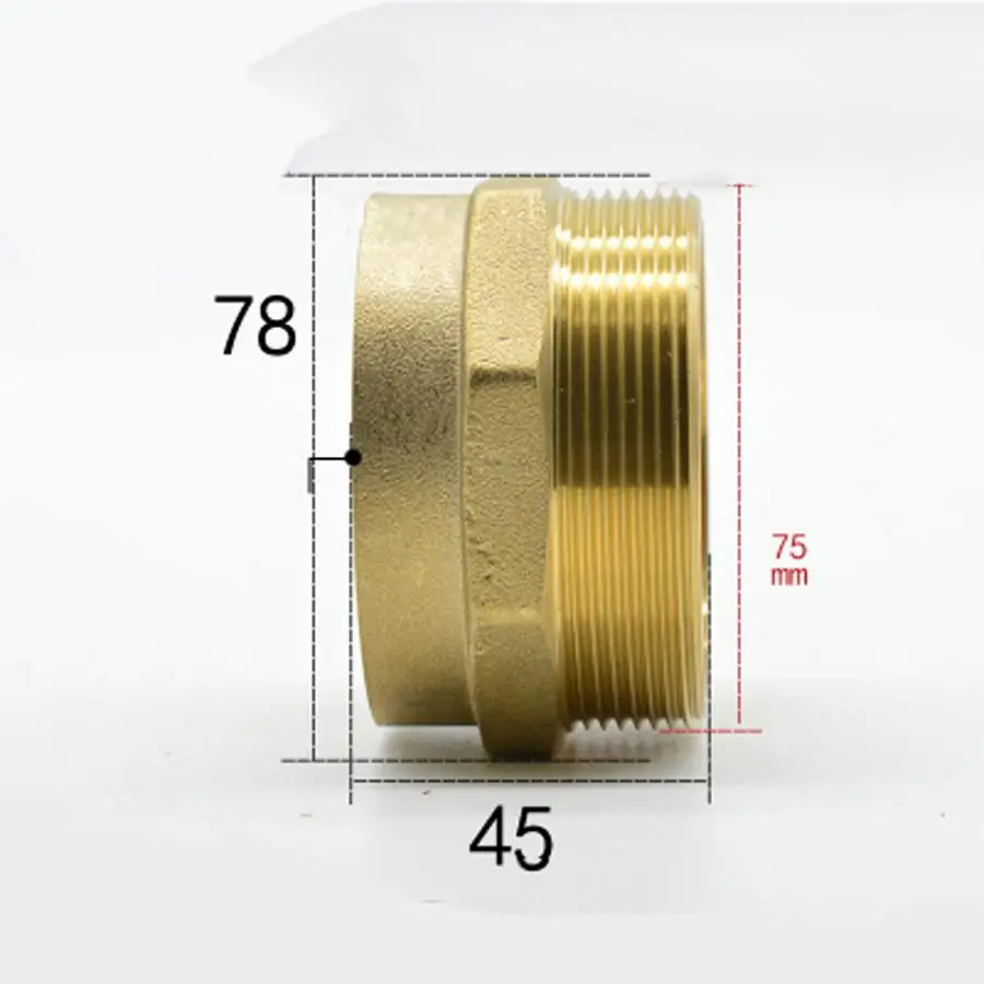 DN50-G-2-BSPP-Male-x-67mm-Weld-Socket-Brass-Pipe-Fitting-Coupler ...