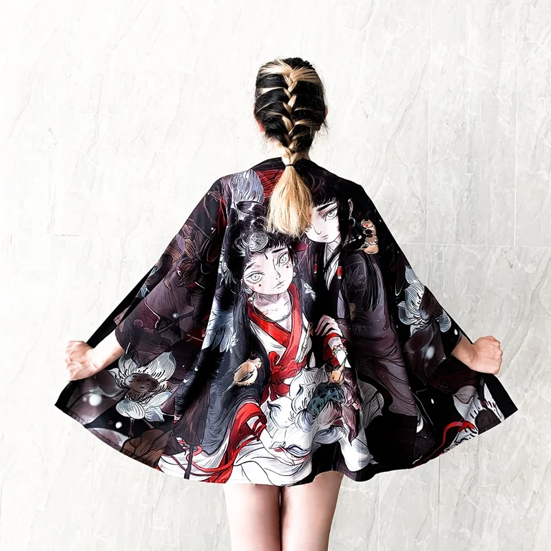 Japanese-Style-Cat-Samurai-Kimono-Streetwear-Women-Men-Cardigan-Japan ...