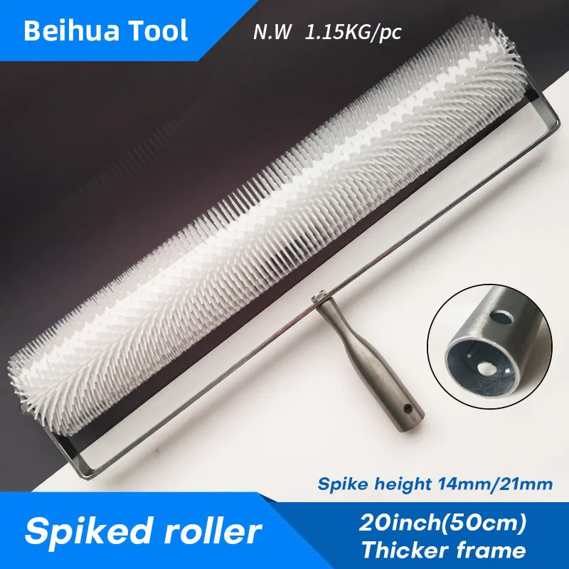 20inch Self-leveling Screed Spiked Roller 50cm Spike height 13mm/21mm ...