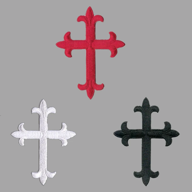 White-Red-Black-Cross-DIY-Cloth-Badges-Mend-Decorate-Patch-Jeans-Bag ...