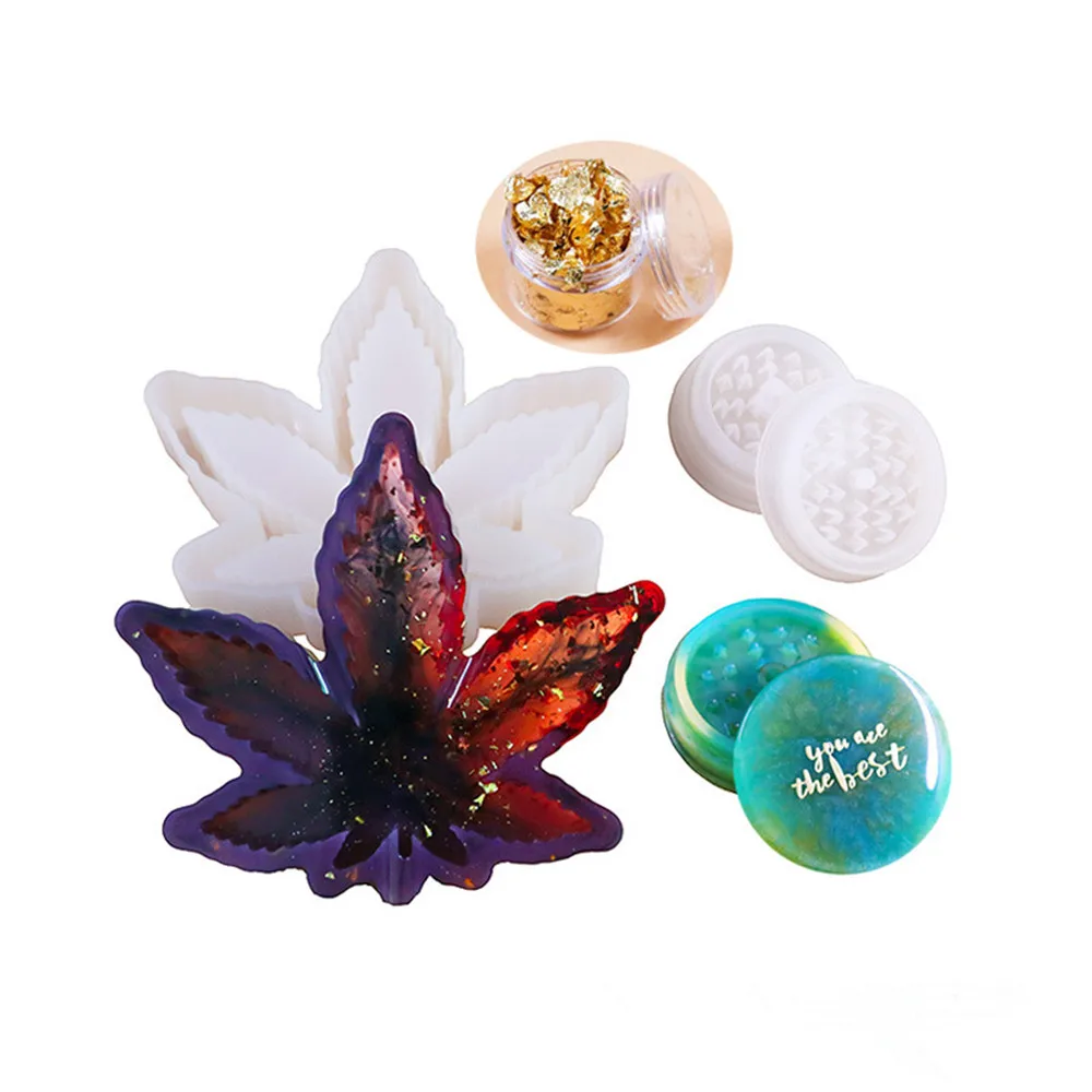 DIY-Crystal-Drip-Mold-Epoxy-Resin-Molds-Maple-Leaf-Ashtray-Cigarette ...
