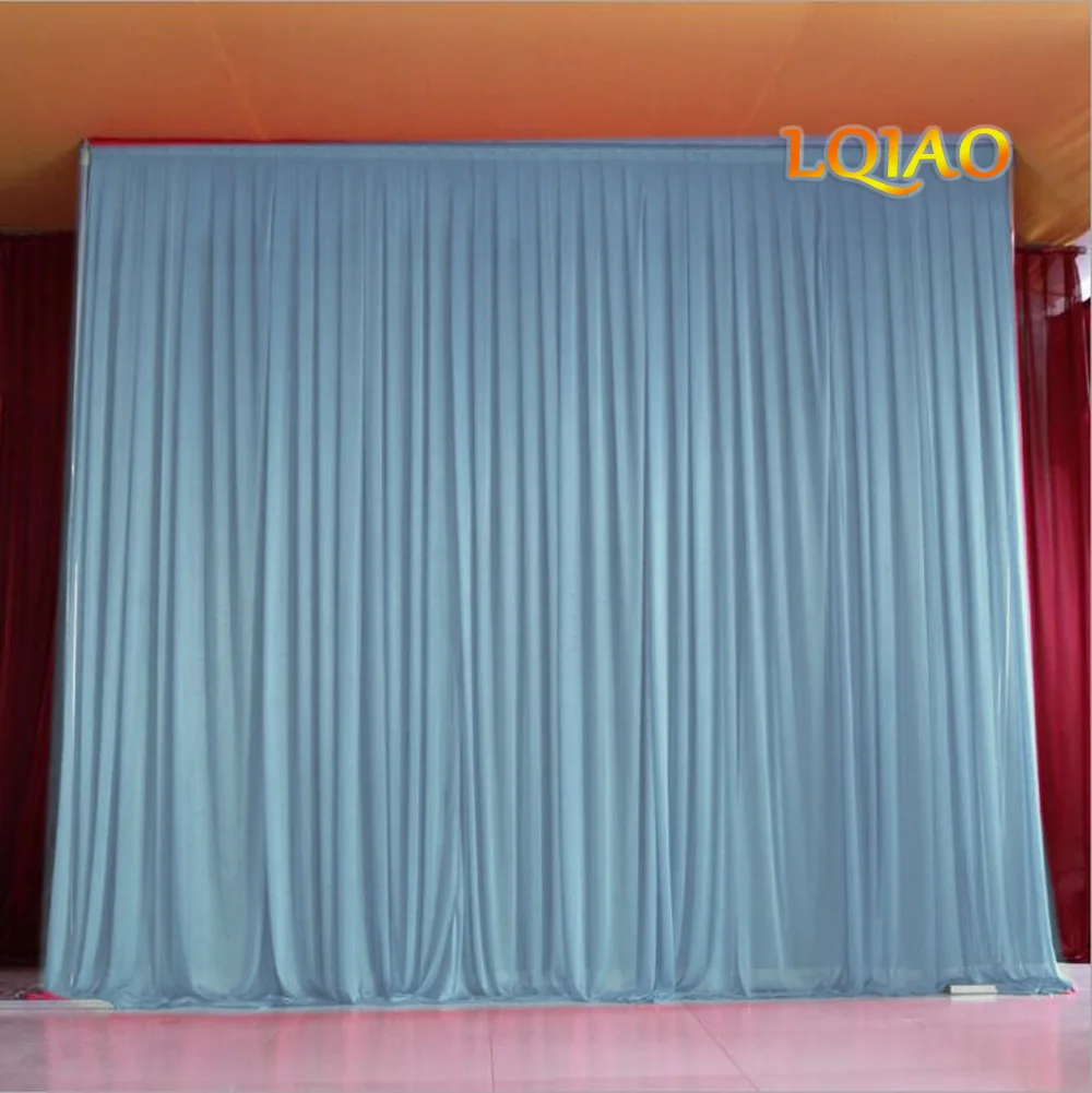 3mX3m Sheer Silk Drapes Panels Hanging Curtains Party Backdrop 7 Colors ...
