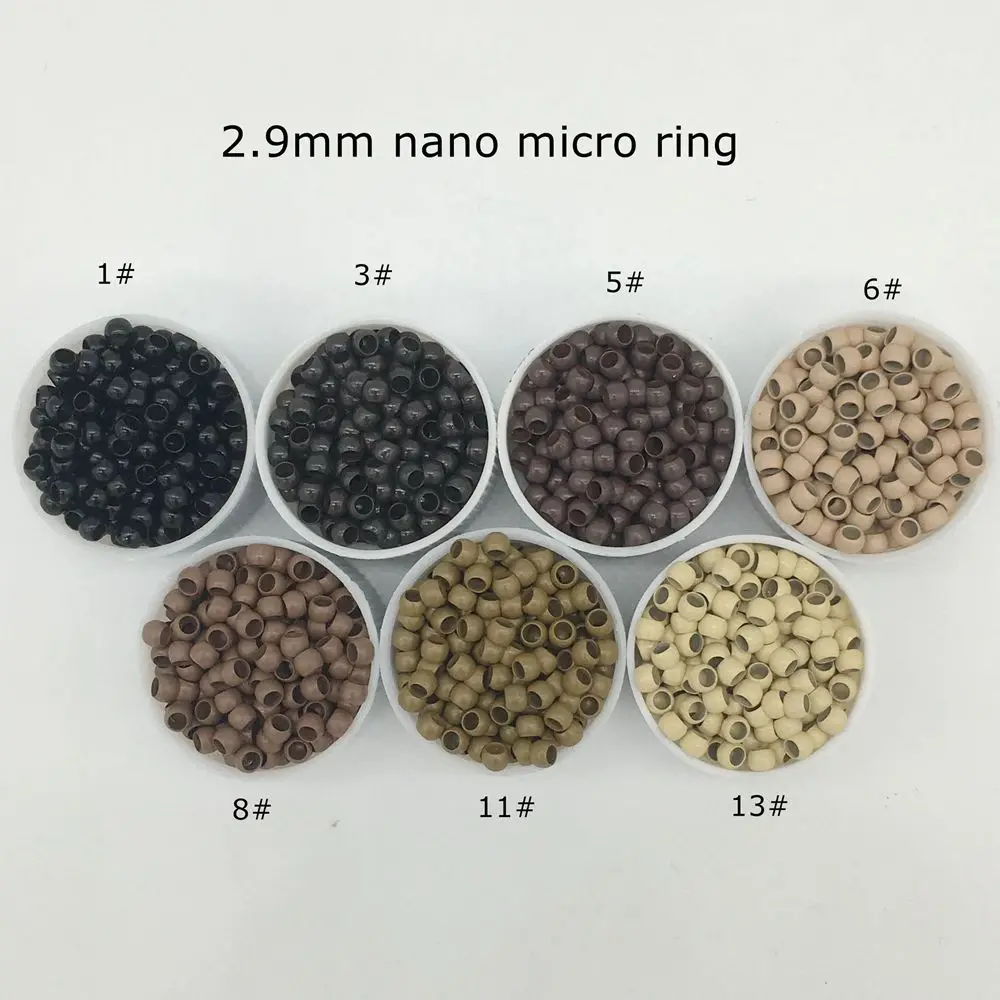 3000 Pcs/lot Black 2.9*1.9*2.0 Mm Nano Micro Rings For Nano Hair ...