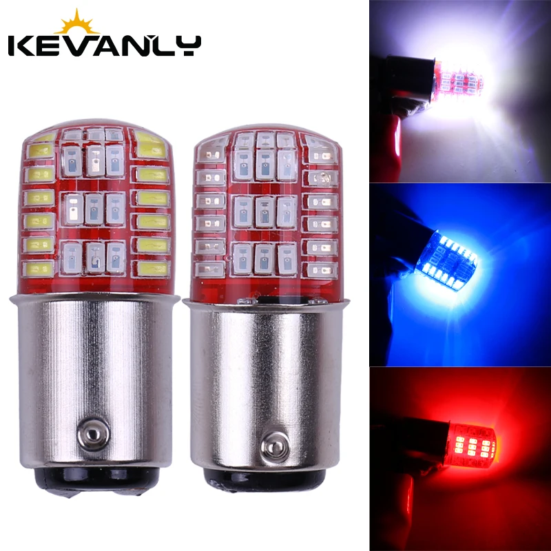 2PC-1157-BAY15D-P21-5W-Strobe-Flash-LED-3014-LED-42SMD-Bulbs-For-Car ...