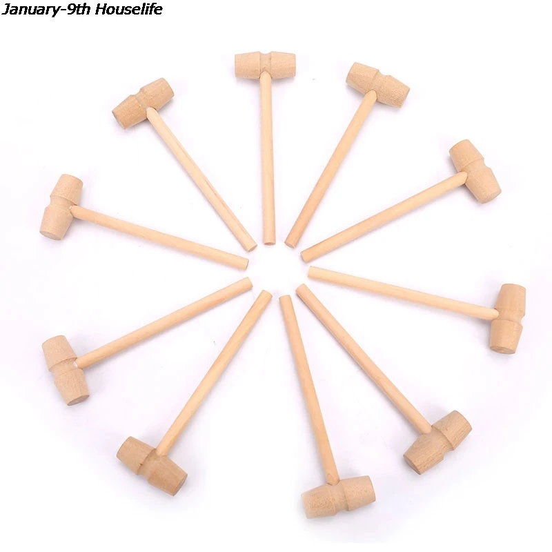 10 Pieces New Mini Wooden Hammer Balls Toy Pounder Replacement Wood ...