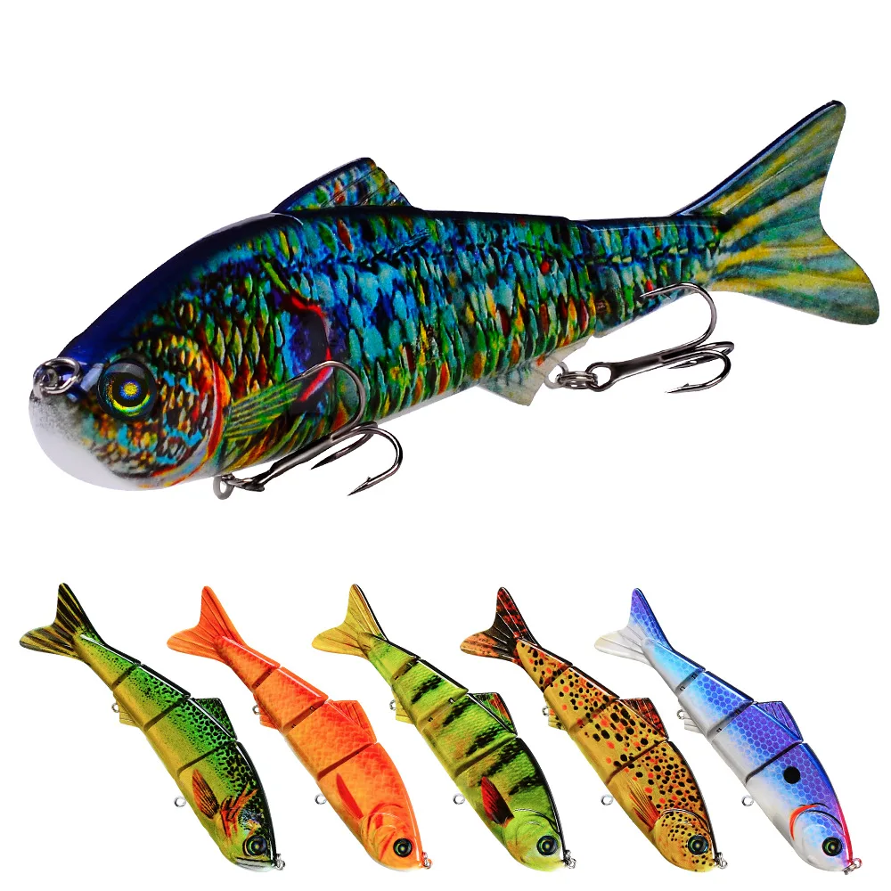 1pcs New Artificial Rotating Multi-section Minnow Fishing Lure 155mm/38g Wobblers For Trolling ...
