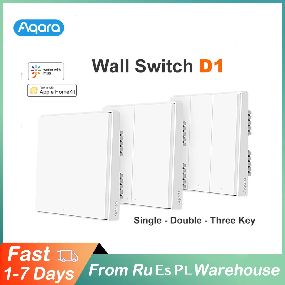 Xiaomi Aqara Smart Wall Switch D1 Light Remote Control Zigbee Wireless ...