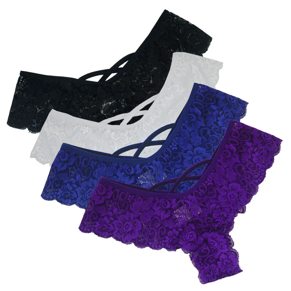 Conjunto de ropa interior Sexy con flores de encaje para mujer, de ...