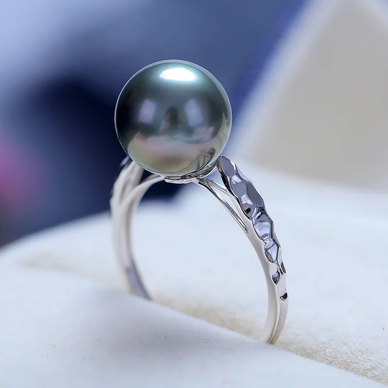 Simple Pearl Engagement Rings