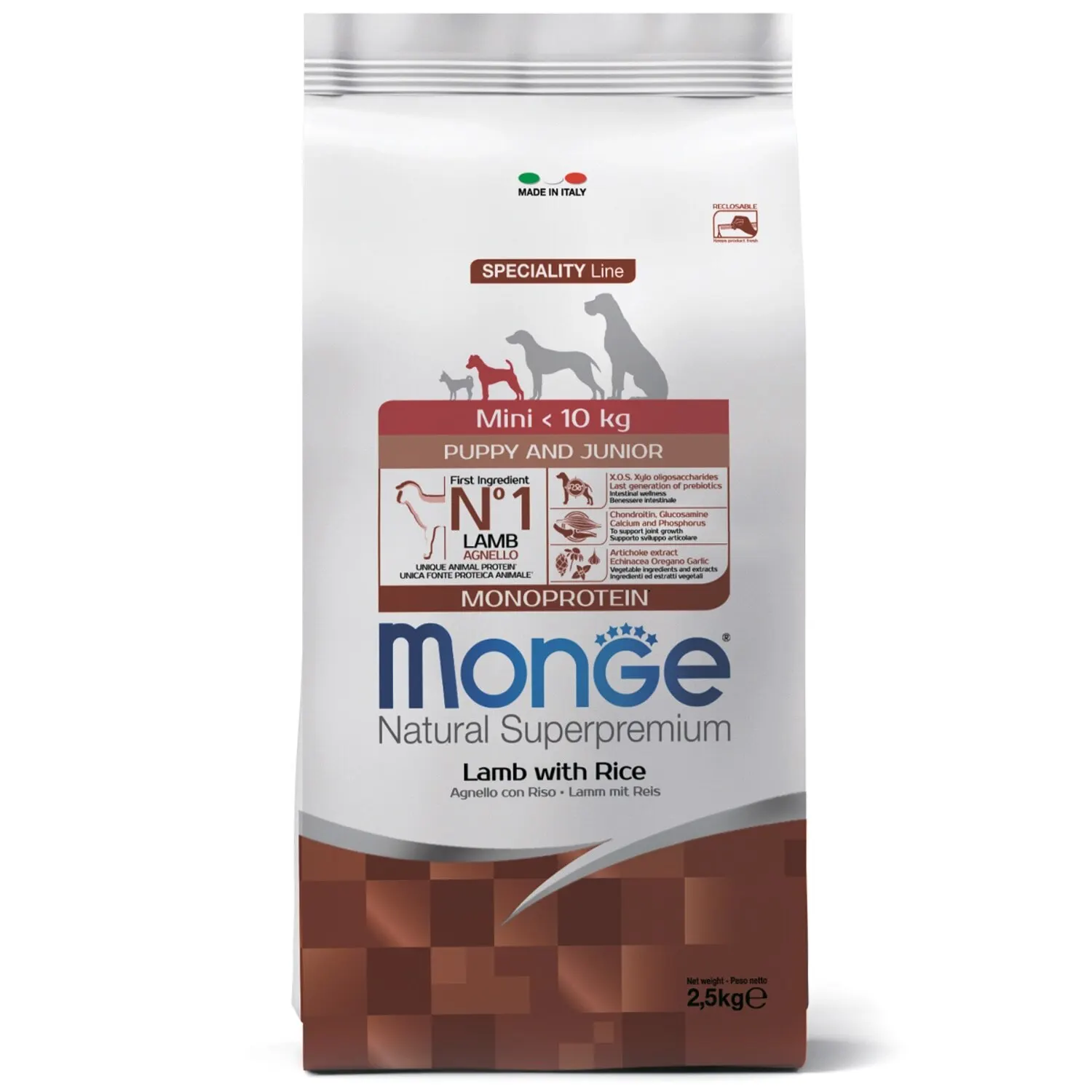 Monge Mini Puppy Junior Lamb Speciality Line Monoprotein, Food For ...