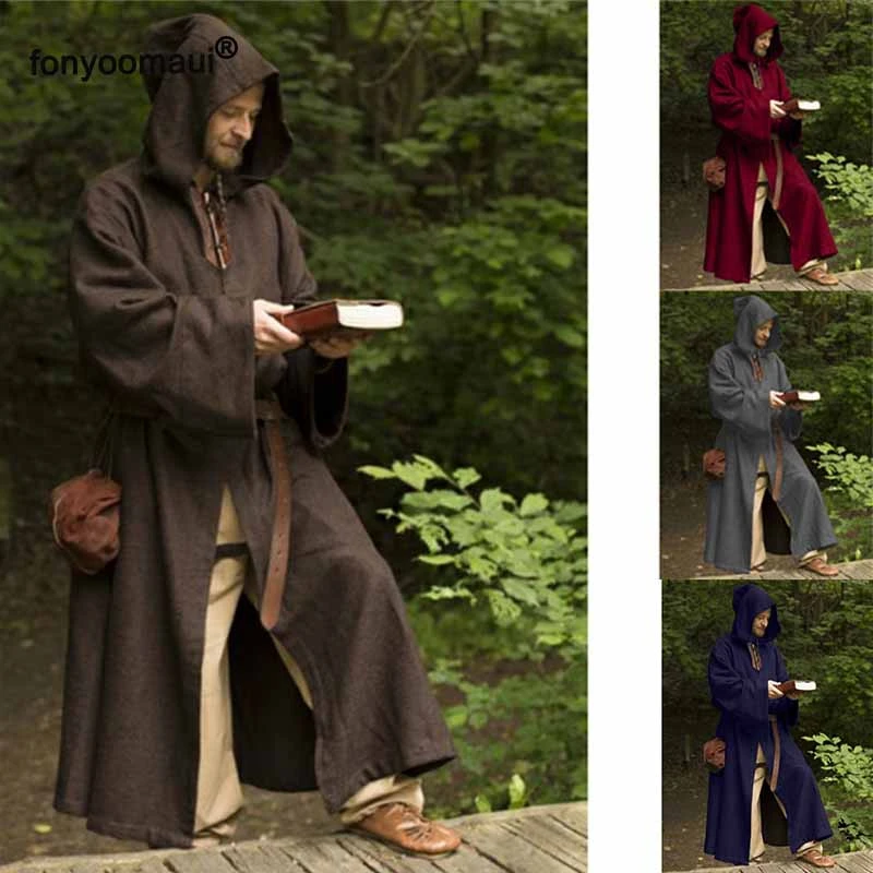 Cos Medieval Vintage Monk Church Clergy Pastor Costume Adult Men Priest ...