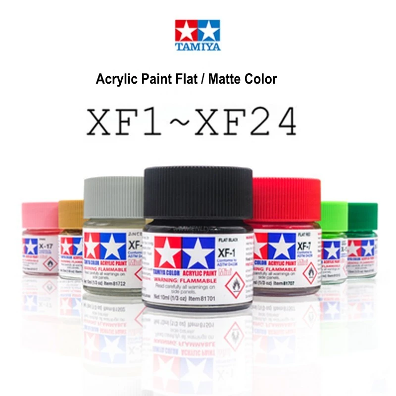 10ml Tamiya Water-soluble Acrylic Paint Xf1-xf24 Flat/matte Colors ...