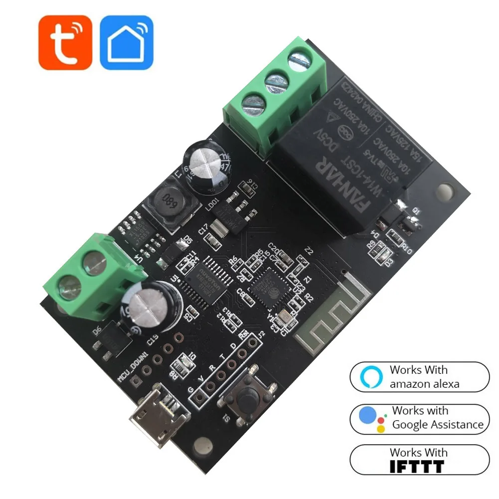 WiFi Relay Tuya Smart Switch Module 12V Smart life APP Remote Control ...