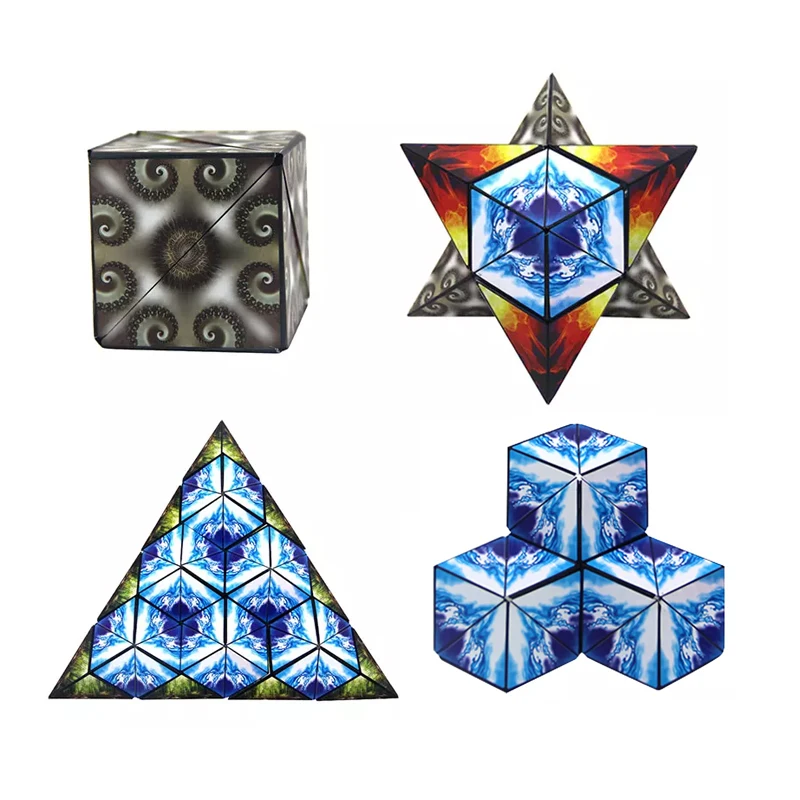 Cube 4 In1 Geometric Magic Transforming Puzzle Magnetic Fidget Infinity ...