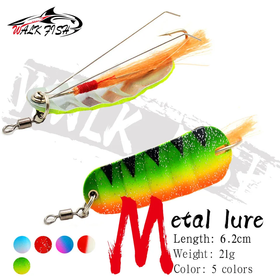 WALK FISH 1PCS 21g New Winter Fish Shape Ice Fishing Lure Mini 6.2cm ...