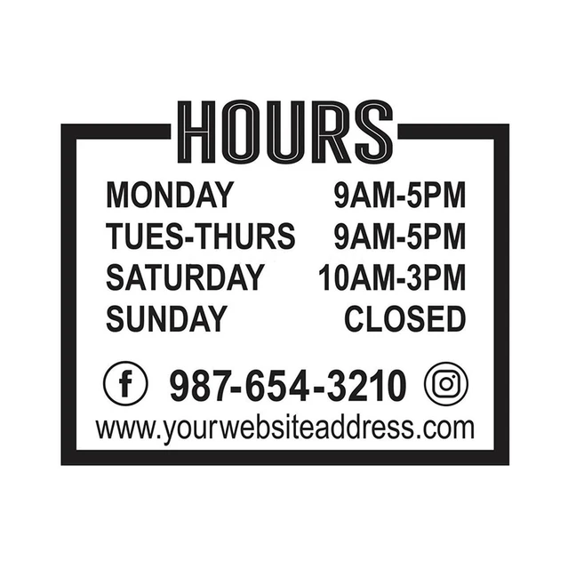 Vinyl Office Hours Sign Template