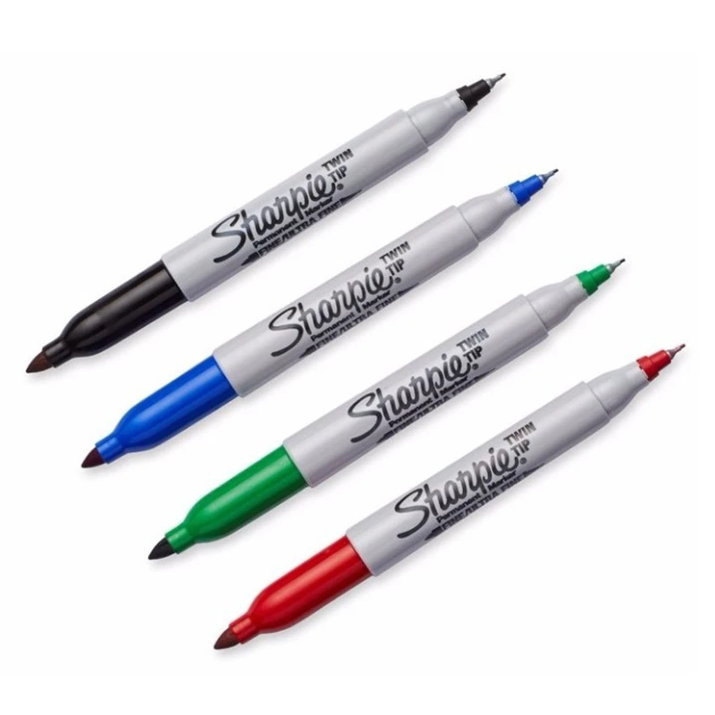 4colors/Lot Sharpie 32000 Fine Marker Pen Twin Tip Markers Quick Dry ...