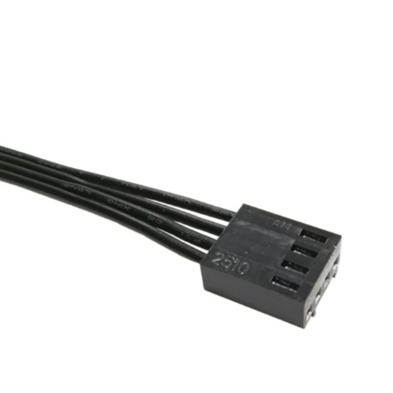 41cm 길이 Pwm 팬 허브 어댑터 슬리브 Pwm 케이스 팬 스플리터 1 ~ 5 웨이 Pwm 팬 허브 스플리터 4 핀 블랙