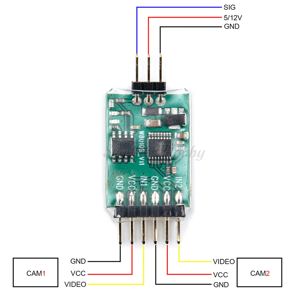 New 1pcs 5.8g 3 Channel Video Switcher Module 3 Way Video Switch Unit ...