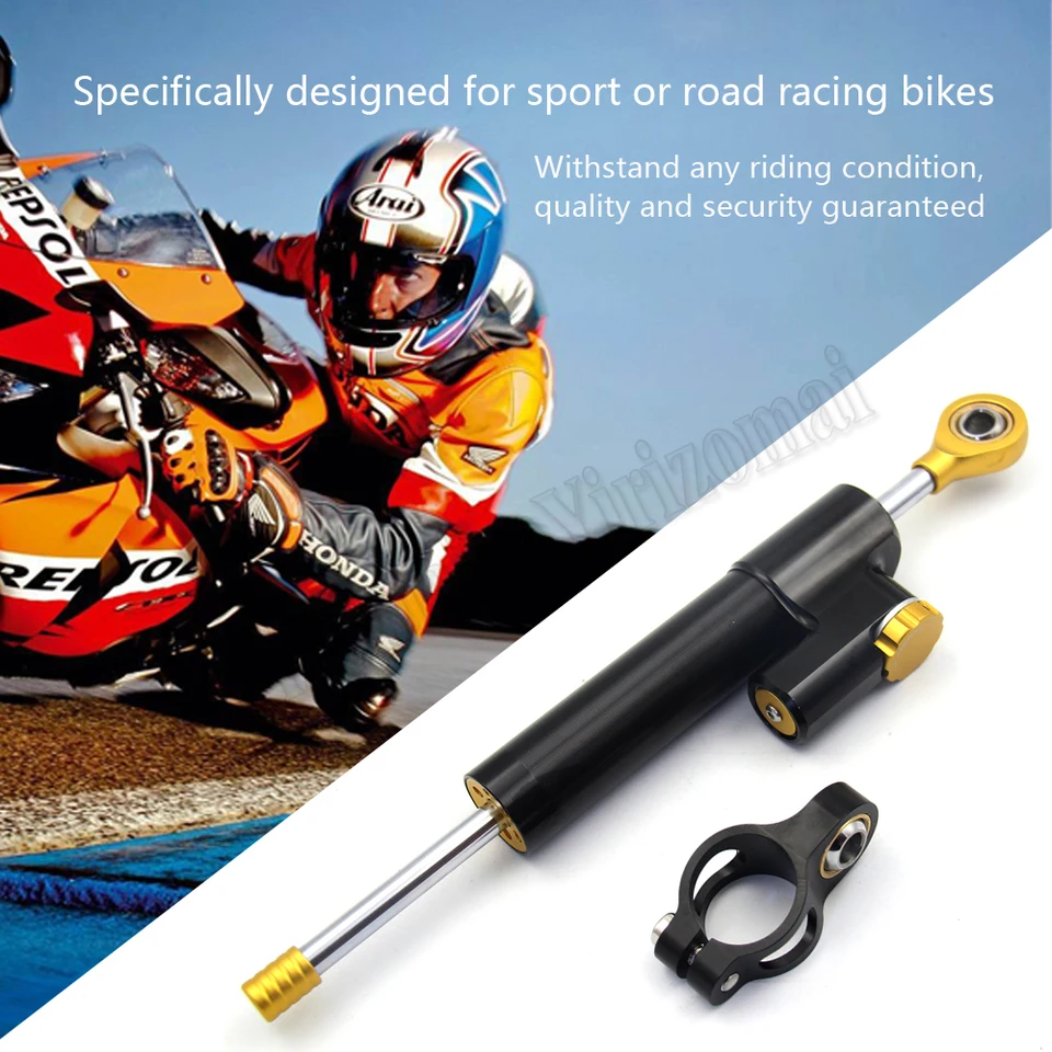 SMOK Motorcycle CNC Aluminum Alloy Adjustable Steering Damper ...