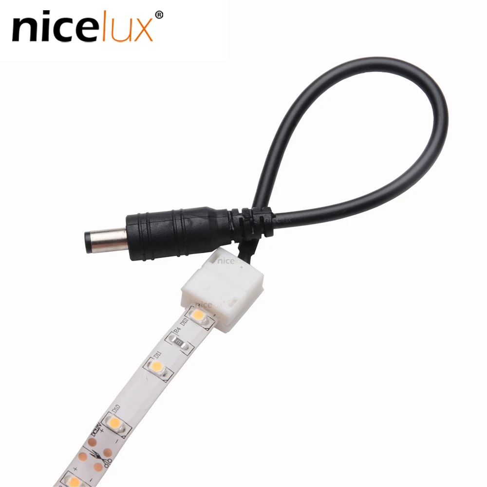 5 Pcs Dc Led Strip Connector Male Female 5521 10mm 8mm 2 Pin Ip20 Ip65 ...