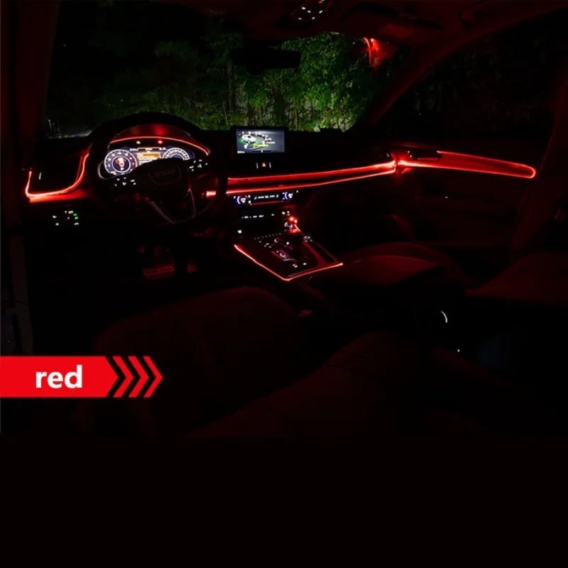 Nueva tira de luces LED RGB para EL Interior del coche, con sonido ...