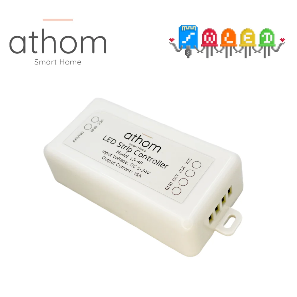 Athom Smart Home Pre Flashed High Power WLED 5-24V WS2812B WS2811 SK6812 TM1814 WS2813 WS2815 ...