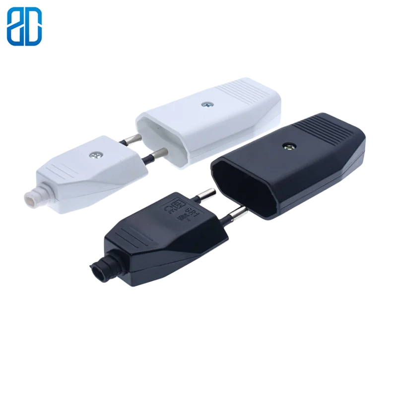 EU Wiring Plug EU European Female to Male AC Power Adapter Converter ...