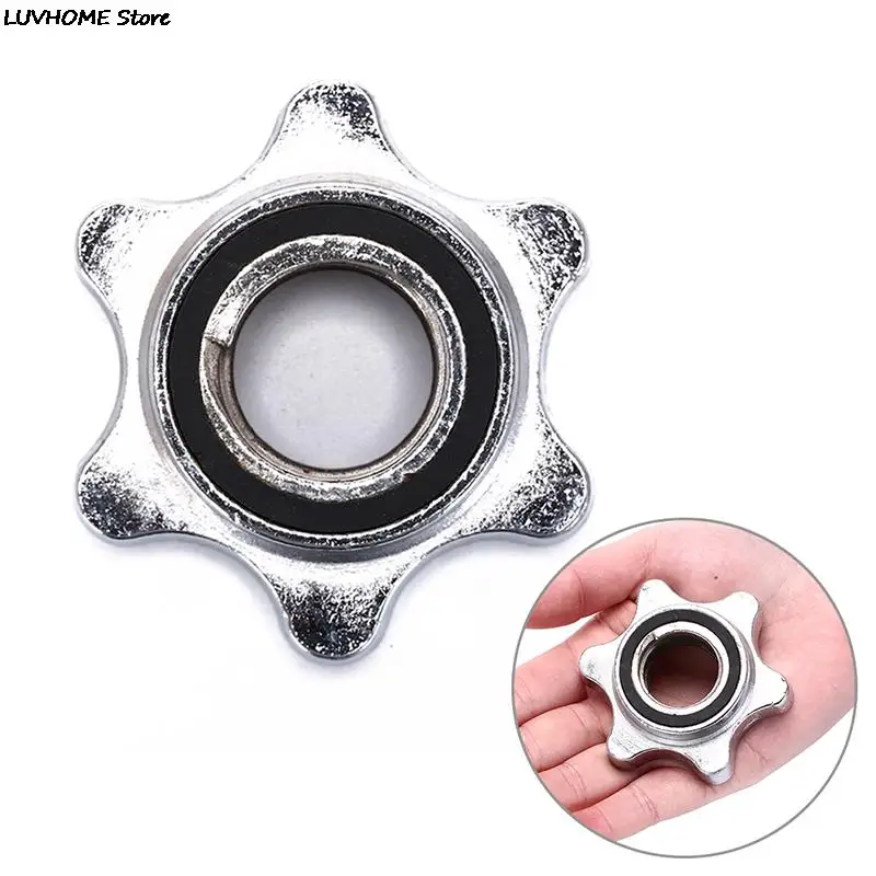 Nut-Standard-Barbell-Bar-Solid-Steel-Spin-lock-Collars-Clamps-Dumbbell ...