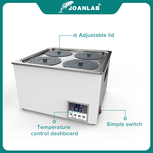 JOANLAB Laboratory Water Bath Constant Temperature LCD Digital Display ...