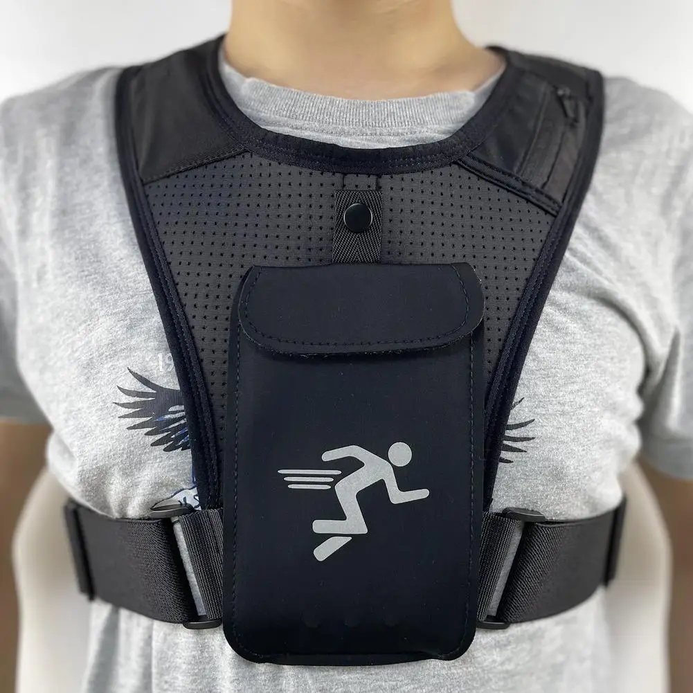 Correndo Colete Reflexivo Com Mochila Do Telefone Móvel Lycra Ciclismo ...