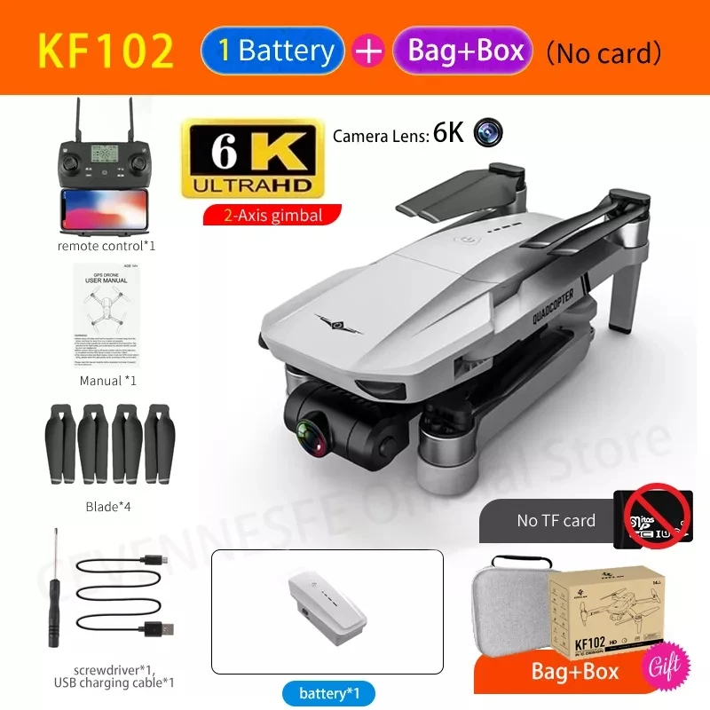 KF102 Drone 8k Brushless With 4K Professional HD Camera Drone – 5 Star ...