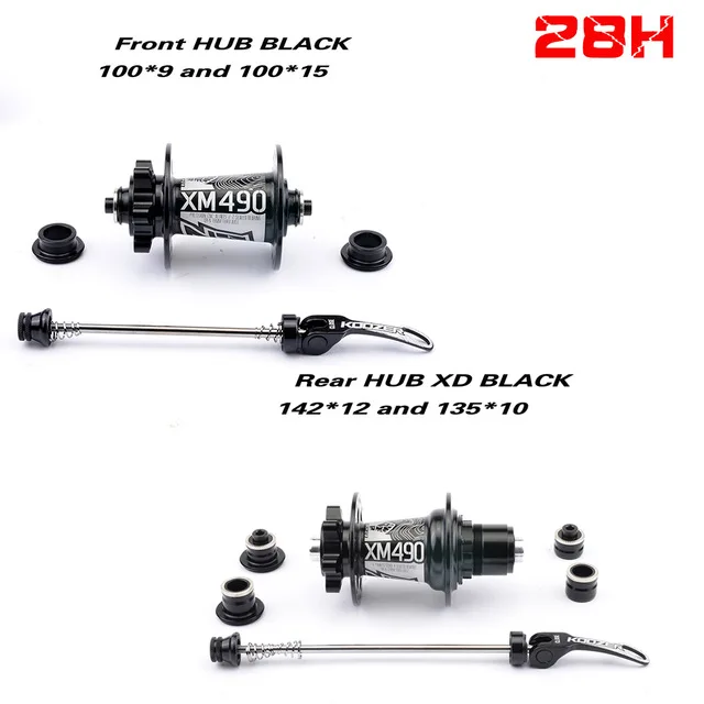 NEW Koozer Hubs 4 Bearing MTB Mountain Bike Hub Rear 10*135mm QR100*15 ...