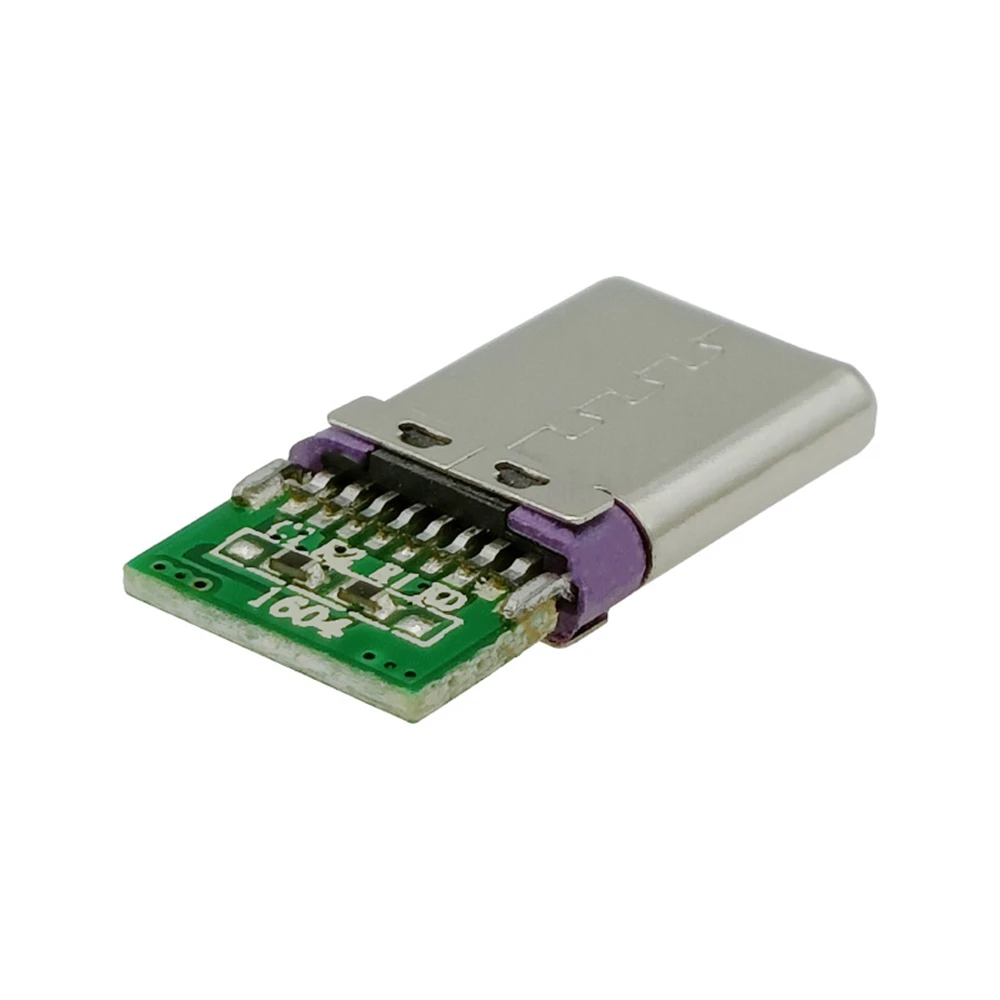 Patin-embout,Prise Micro mâle avec plaque à souder PCB, connecteur Usb ...