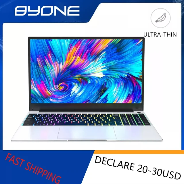 BYONE Intel i5 Laptop 12GB 16GB RAM 256G/512G SSD 15.6 Inch Laptop ...