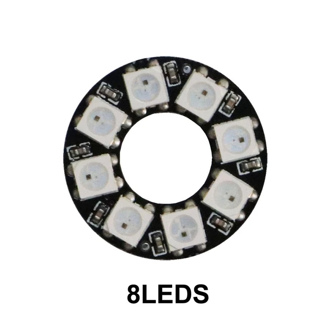 WS2812B 8/16/24/35/45 Leds Pixel Ring Addressable Led Modules WS2812 IC ...