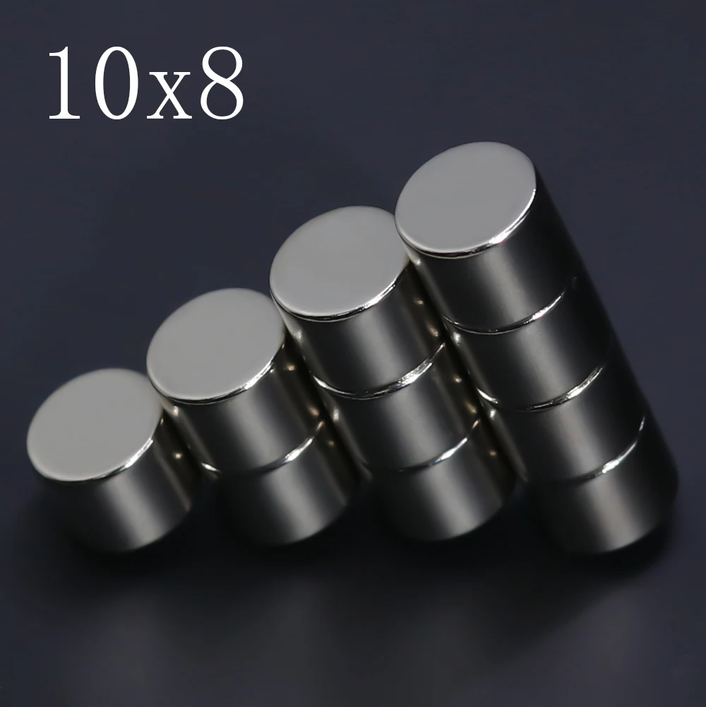 2-5-10-20-50-100Pcs-10x8-Neodymium-Magnet-10mm-x-8mm-N35-NdFeB-Round ...