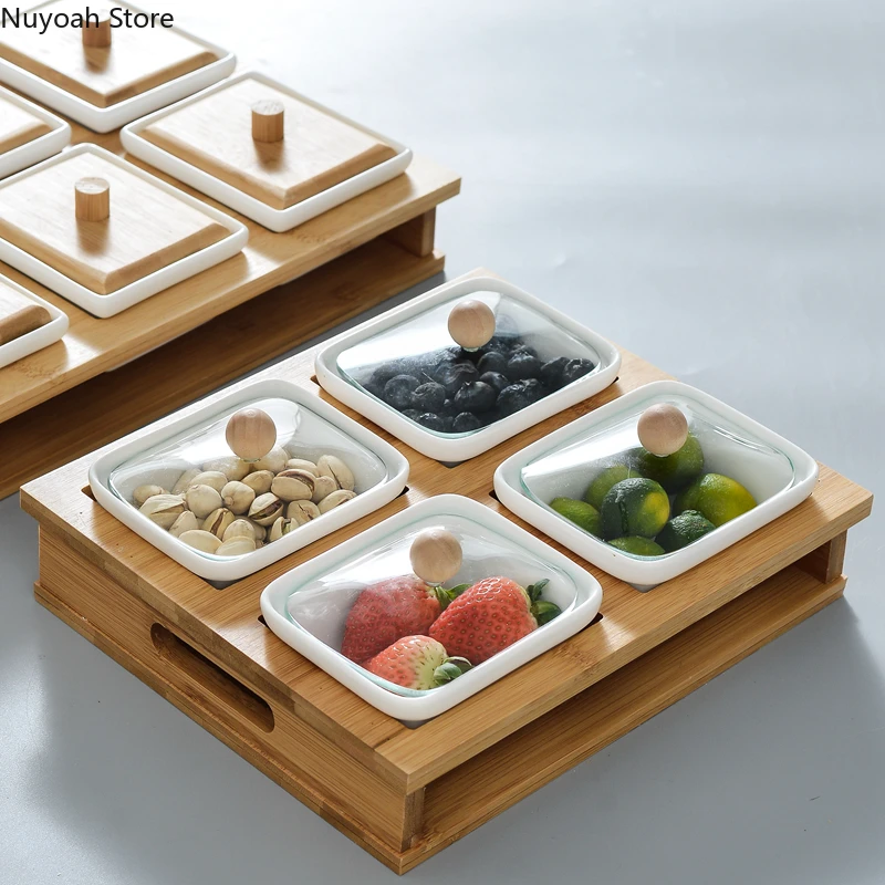 Ceramic-Dried-Fruit-Box-Snack-Platter-European-style-Creative-Grid-with ...